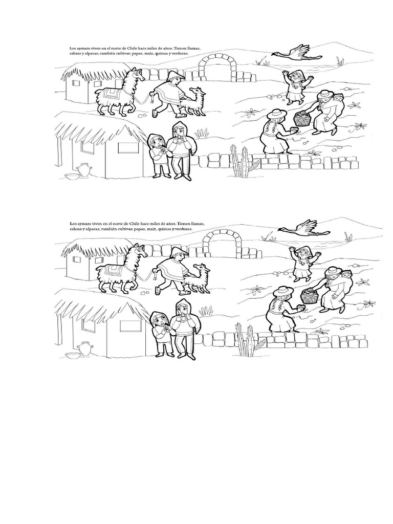 Lámina Aymaras para Colorear | PDF