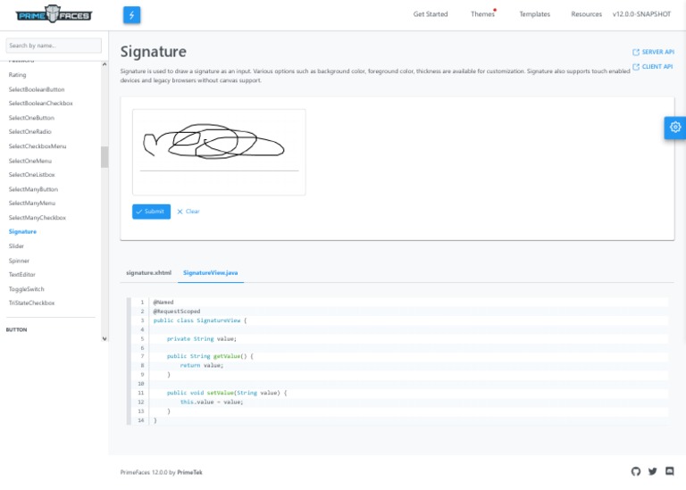 PrimeFaces Showcase Signature2 | PDF | Computer Networking | Computer ...