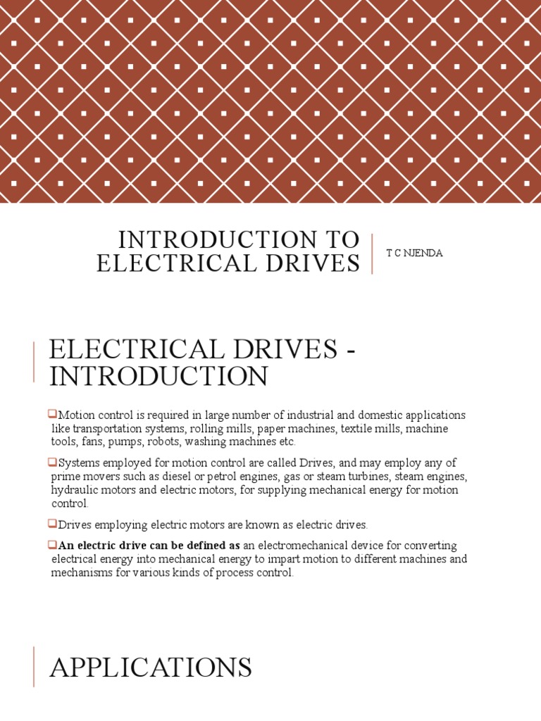 1.introduction To Electrical Drives | PDF | Electric Motor | Machines