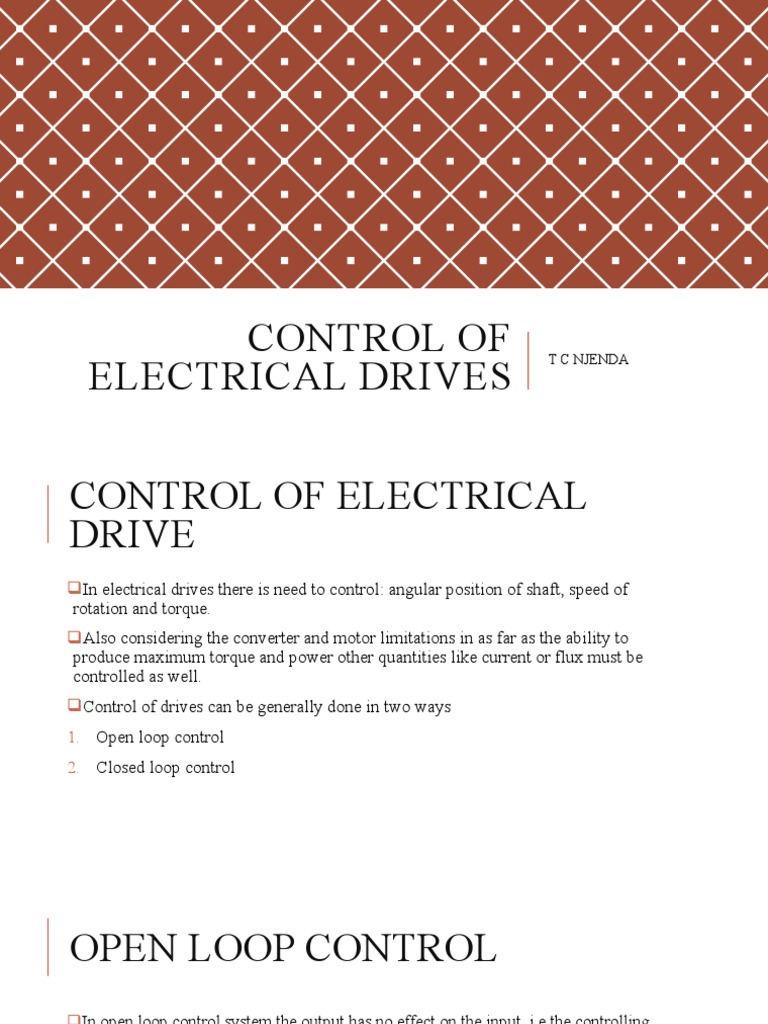 3.control of Electrical Drives | PDF | Electric Motor | Control Theory