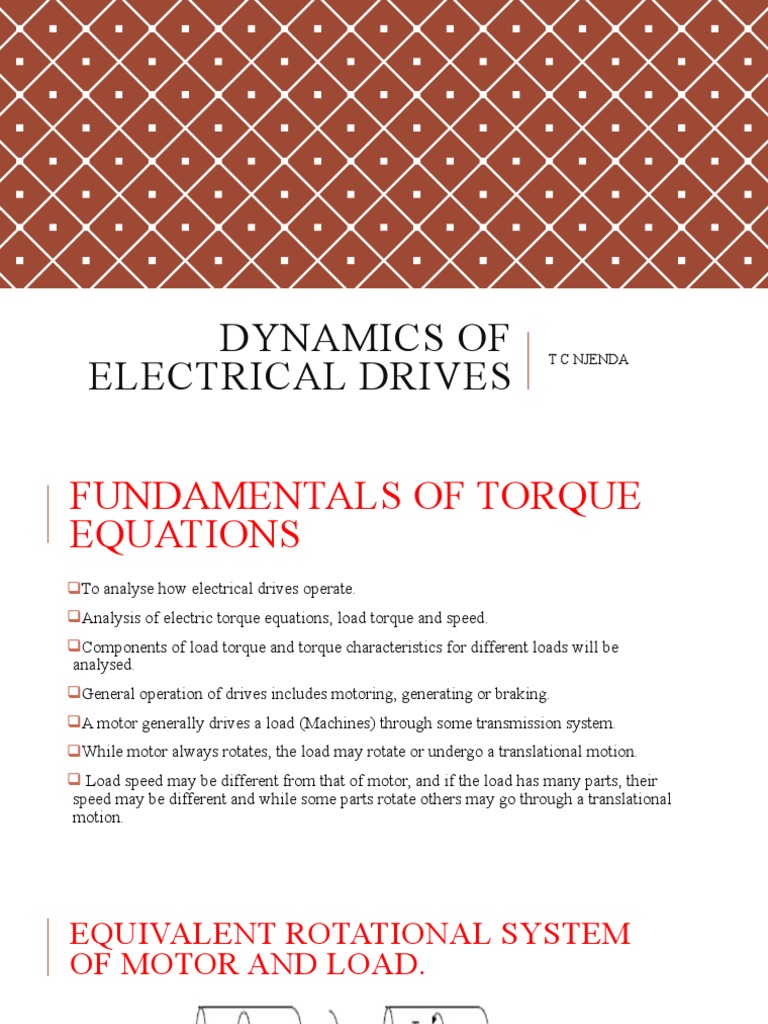Load Torque Dynamics in Electric Drives | PDF | Electric Motor | Friction