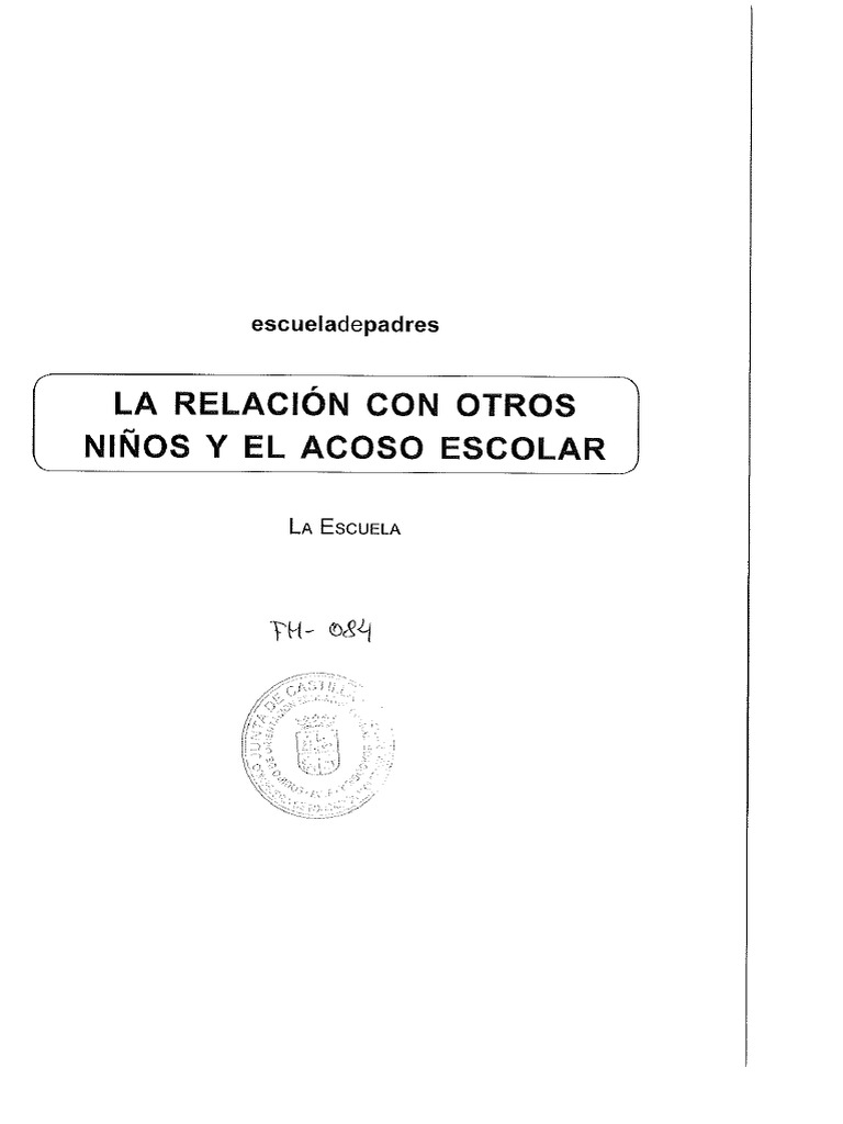 La Relación Con Otros Niños y El Acoso Escolar | PDF