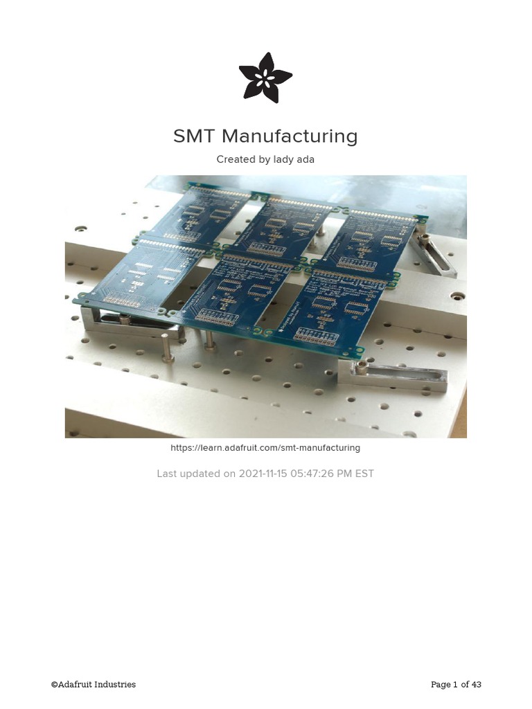 SMT Manufacturing | PDF | Printed Circuit Board | Electricity