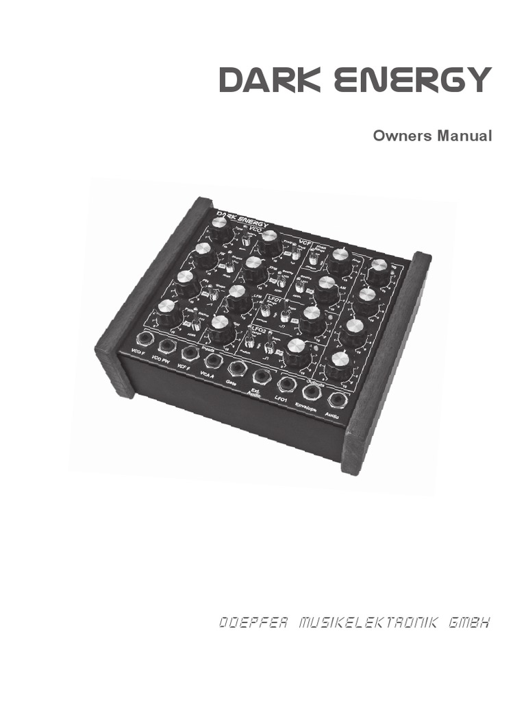 Dark Energy Manual | PDF | Electronics | Electrical Engineering