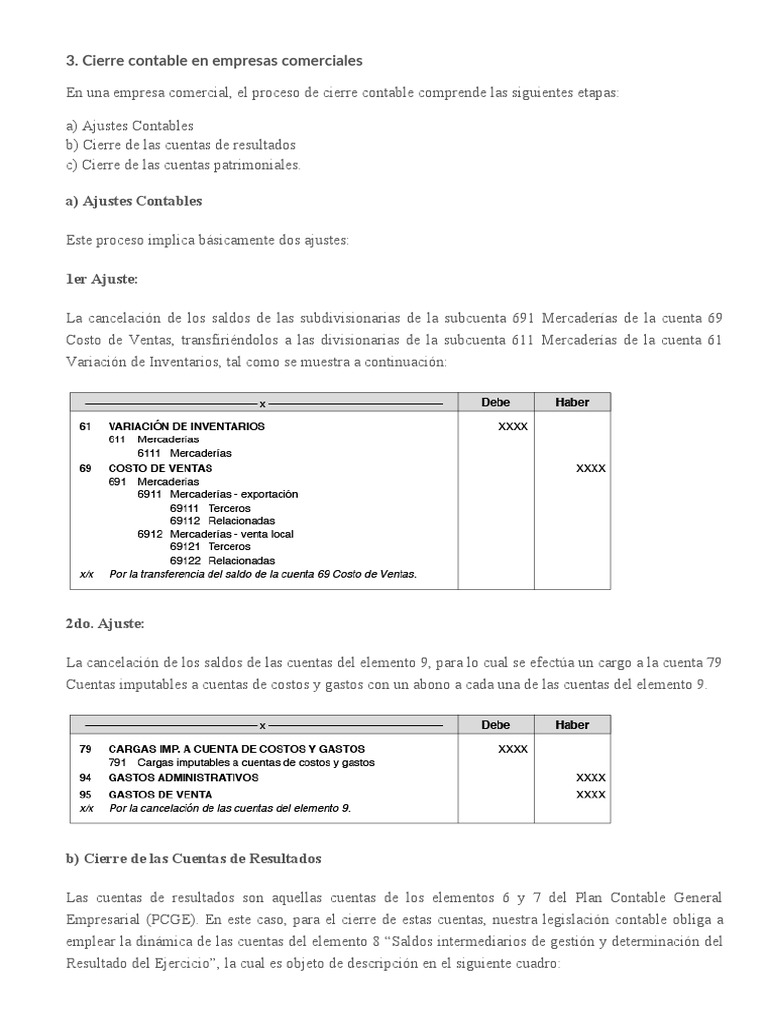 Cierre Contable | PDF | Contabilidad | Servicios financieros