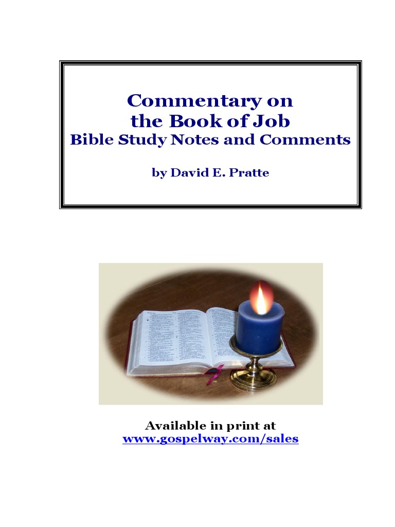 Commentary On The Book of Job: Bible Study Notes and Comments | PDF ...