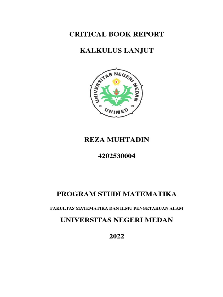 CBR - Kalkulus Lanjut - PSM 20 B - 4202530004 - Reza Muhtadin | PDF | Metode & Bahan Ajar