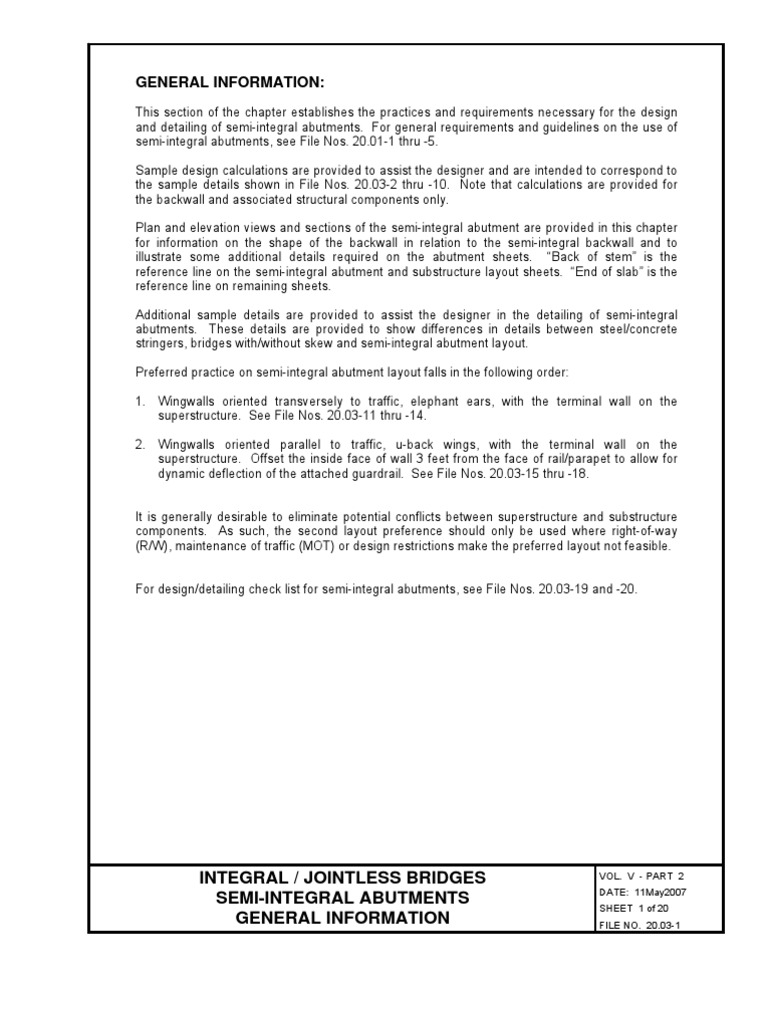 Semi-Integral-Abutment Design Example (USA Unit) | PDF | Bending | Bridge