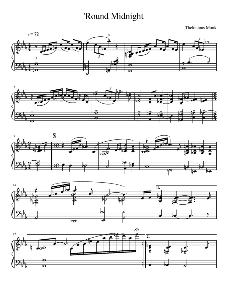 Round - Midnight Thelonious Monk | PDF
