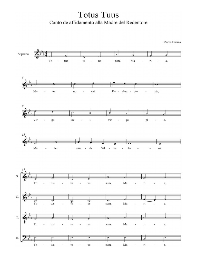 Totus Tuus - Marco - Frisina | PDF