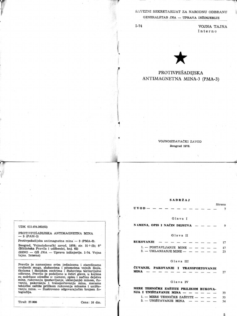 Protivpesadijska Antimagnetna Mina-3 (PMA-3) | PDF