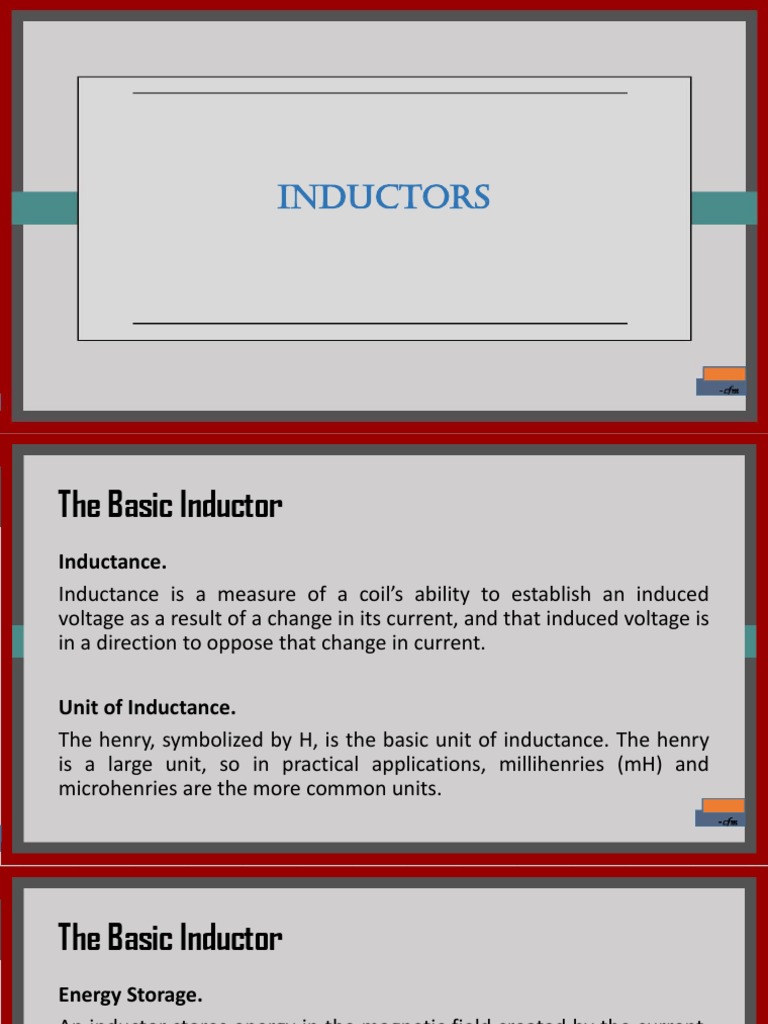 Inductors | PDF | Inductor | Inductance