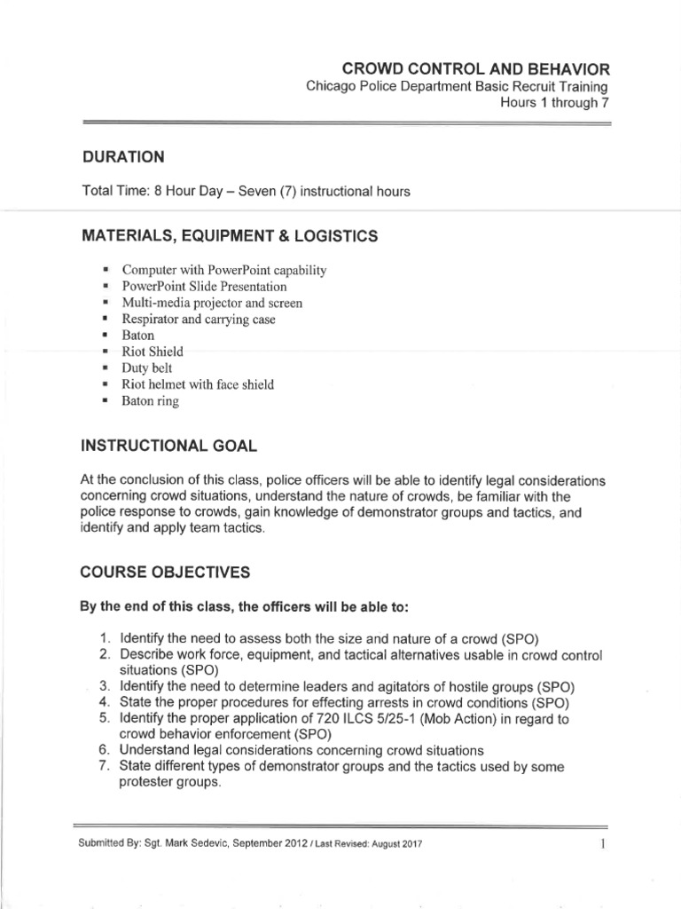 Crowd Control and Behavior | PDF