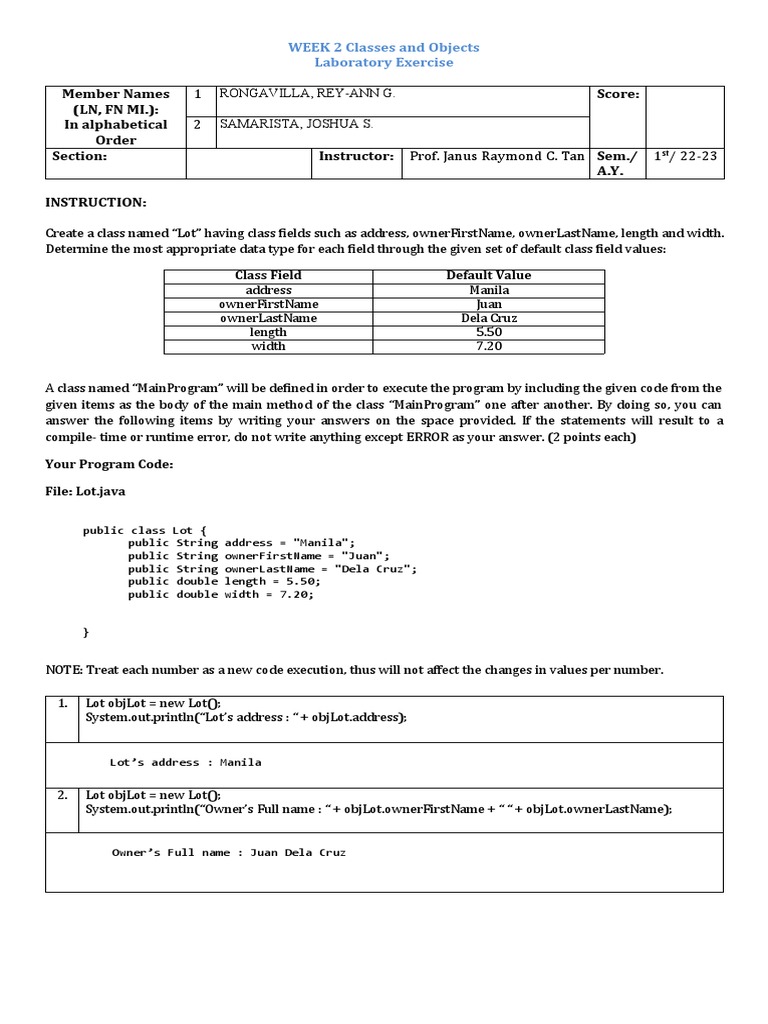 Ccs108 Week 2 Laboratory Exercise Pdf String Computer Science Computing 5949