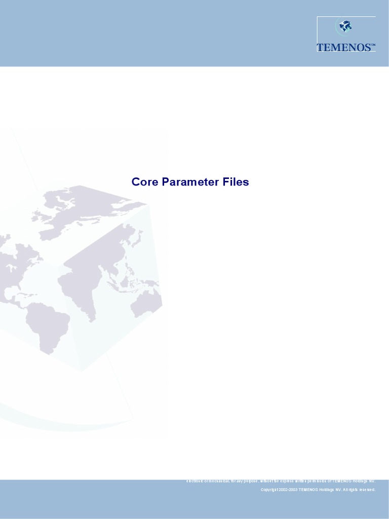 Core Parameter Files Part I | PDF | Computer File | Subroutine