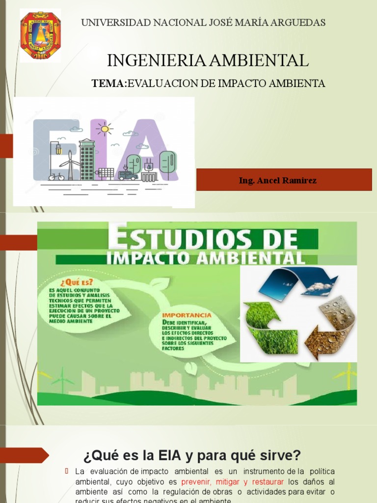 Clase Modelo EIA | PDF | Evaluación de impacto ambiental | Entorno natural