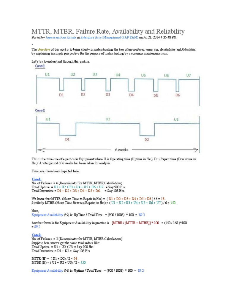 MTTR | PDF | Reliability Engineering | Computing