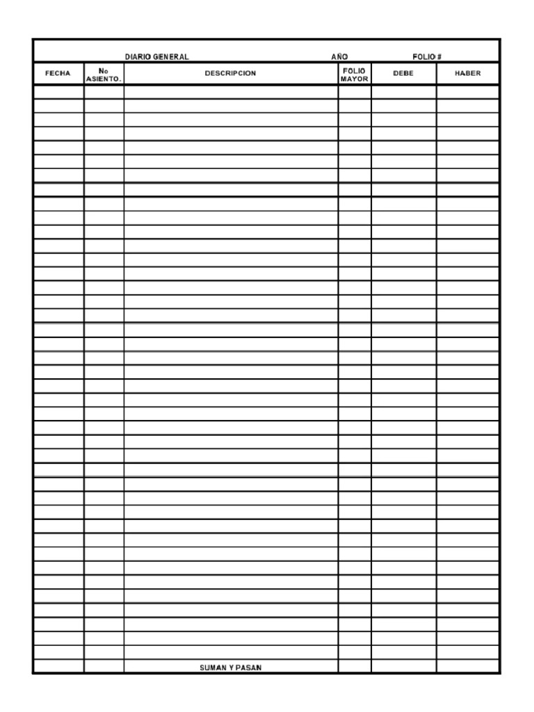 Hoja de Libro Diario | PDF