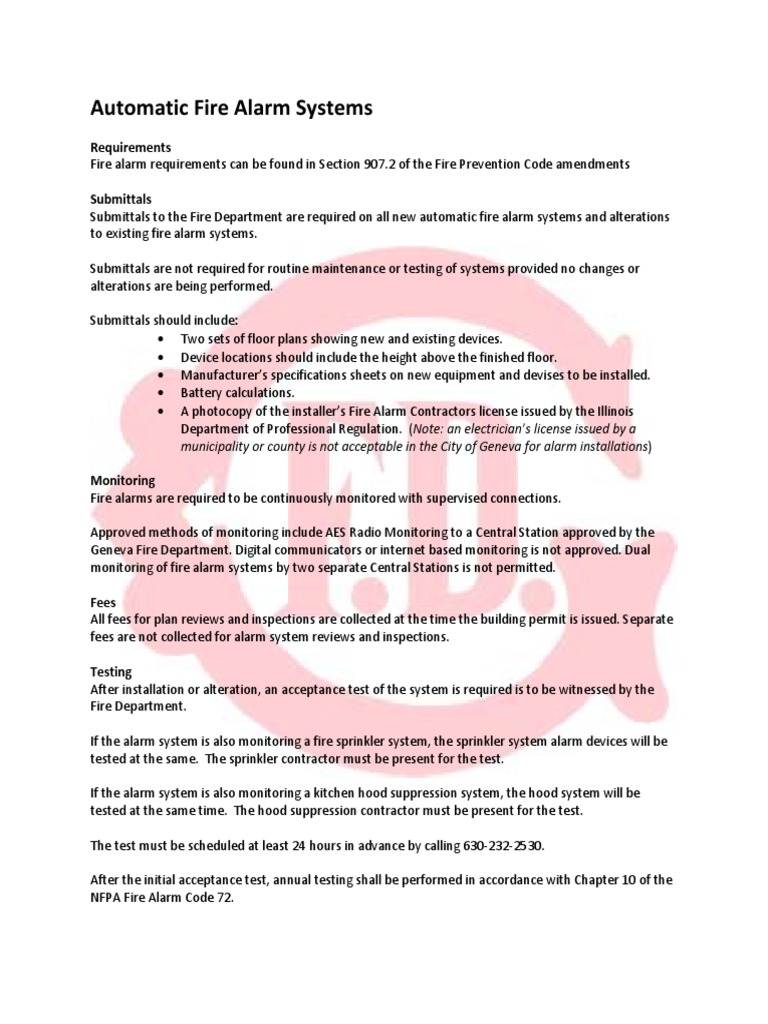 Geneva Fire Alarm Systems - 2 | PDF | Technology & Engineering