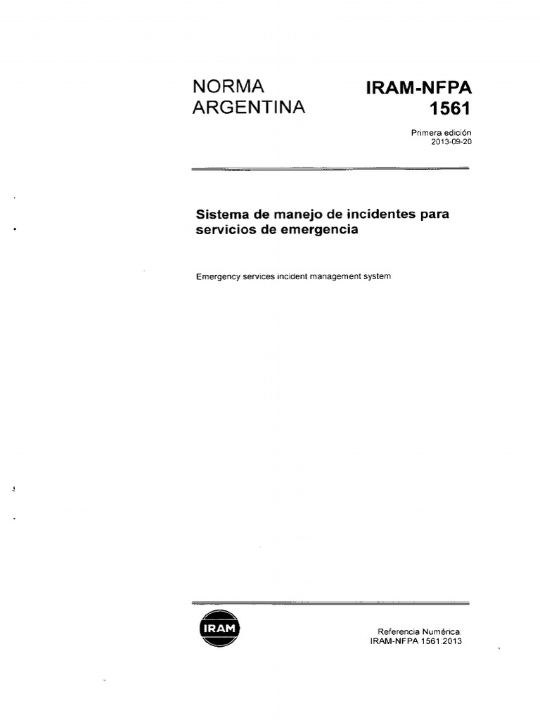 Iram-Nfpa 1561 | PDF