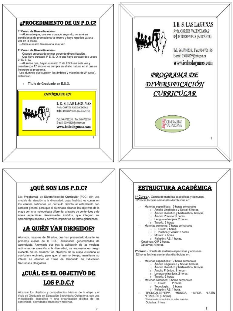 DIVER Diptico | PDF | Plan de estudios | Aprendizaje