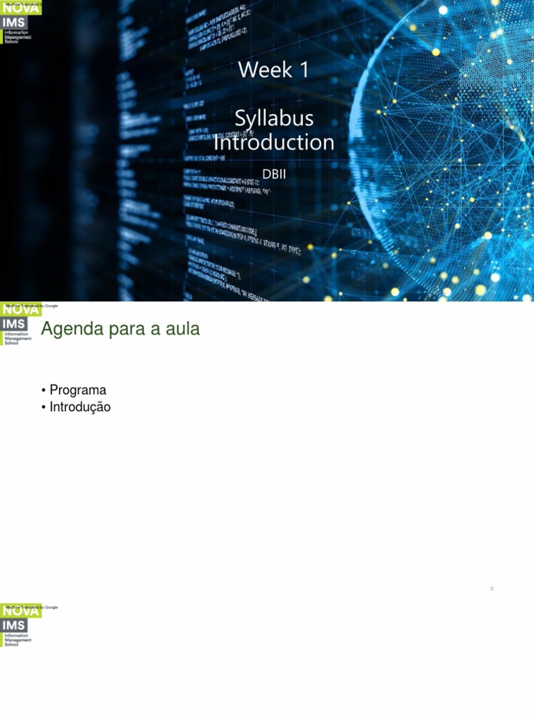 DBII 2022 W1 Introduction | PDF | Big Data | Ciência de Dados