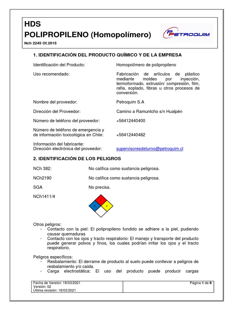 Understanding the Properties and Safe Handling of Polypropylene ...