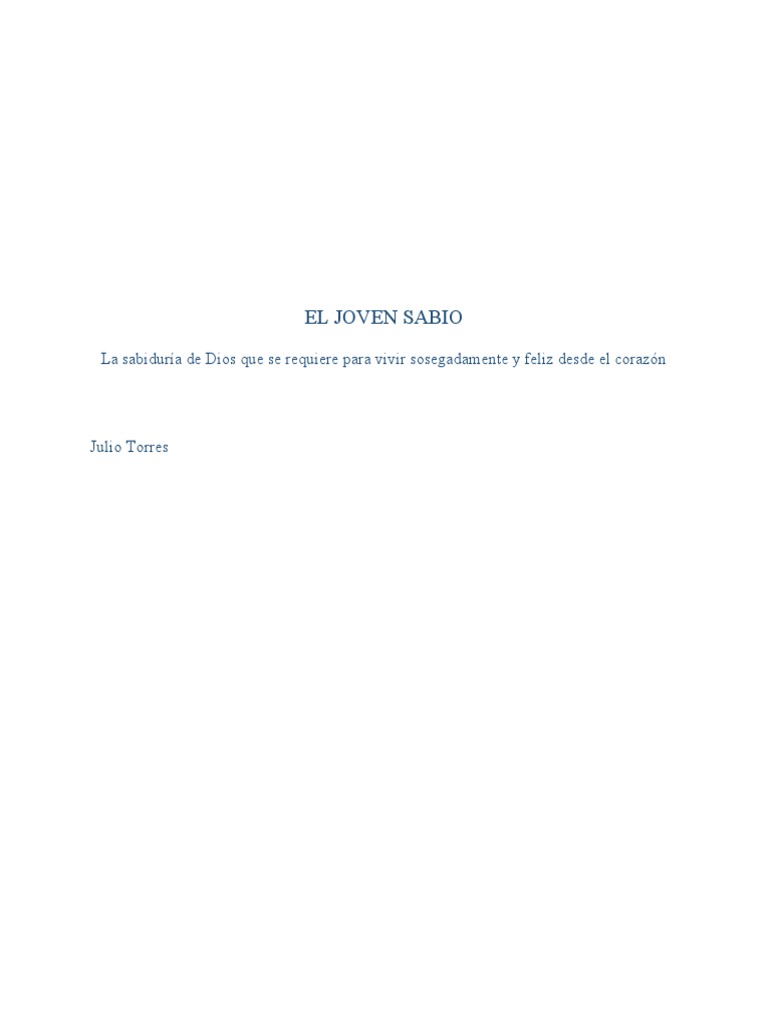 El Joven Sabio | PDF