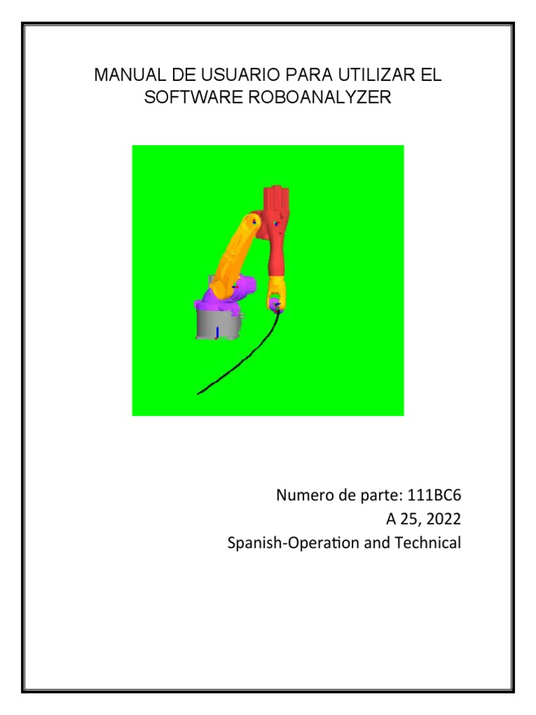 Manual de Usuario para Utilizar El Software Roboanalyzer | PDF | Robot | Robótica