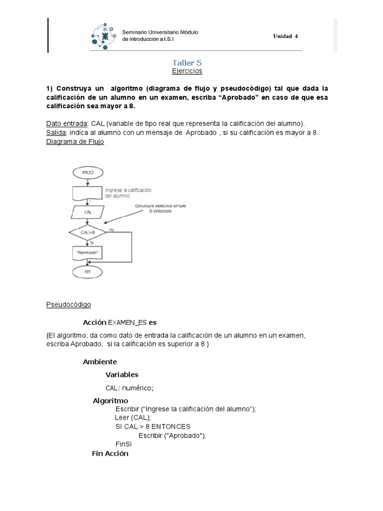 Algoritmos Ejercicios | PDF | Algoritmos | Prueba (evaluación)