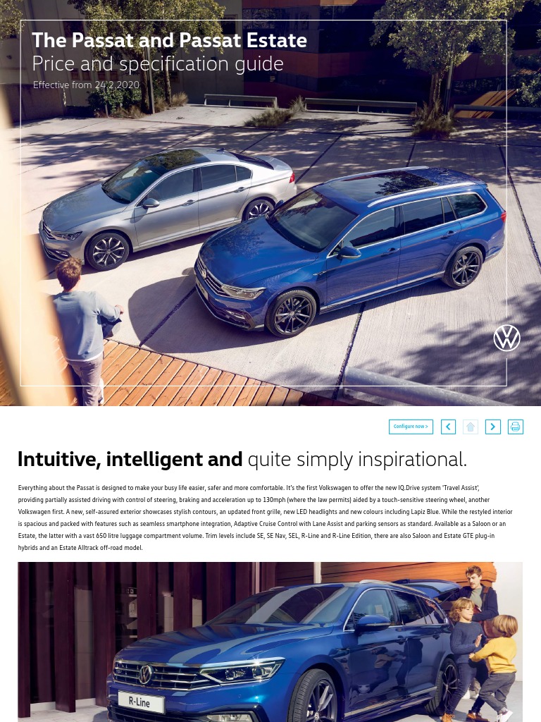 New Passat Estate Brochure | Download Free PDF | Volkswagen | Fuel ...