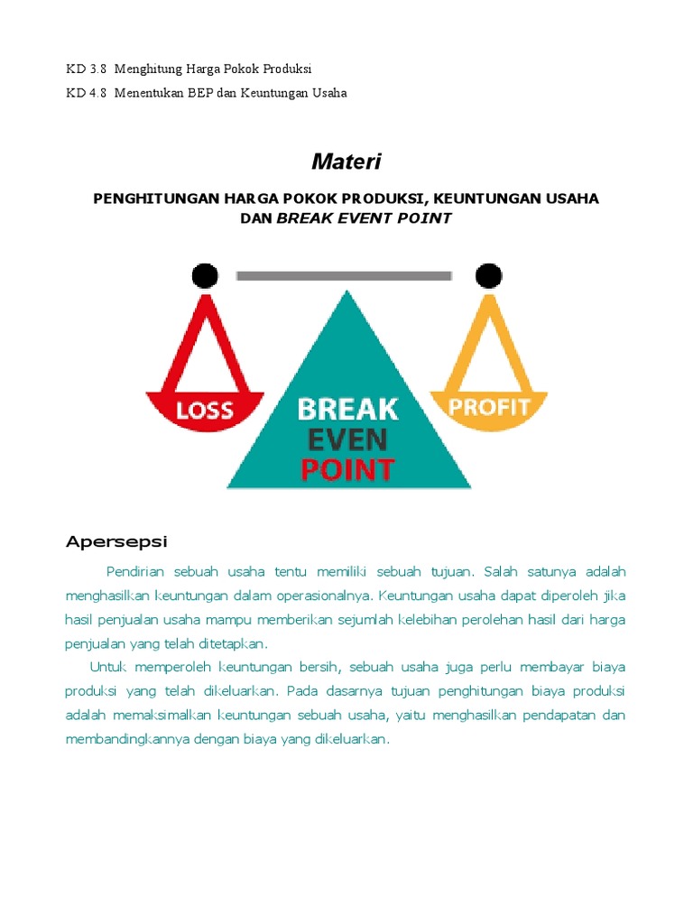 Materi KD 3.8 HPP Dan Bep | PDF