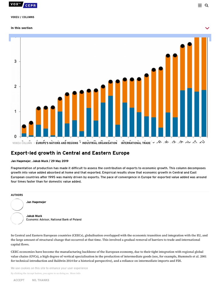 Export-Led Growth in Central and Eastern Europe - CEPR | PDF | Gross ...