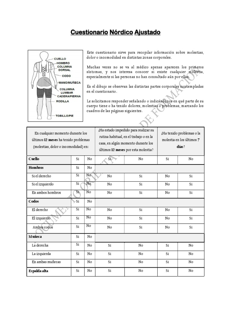 Nordico Completo | PDF | Cuestionario | Percepción
