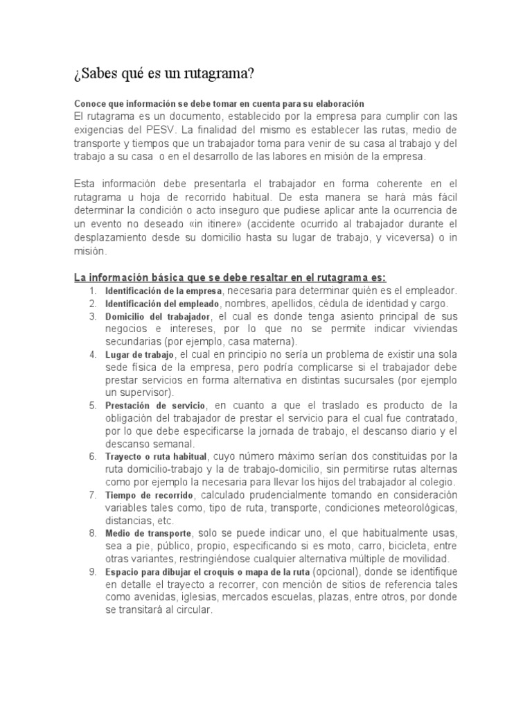 Sabes qué es un rutagrama | PDF | Transporte | Business