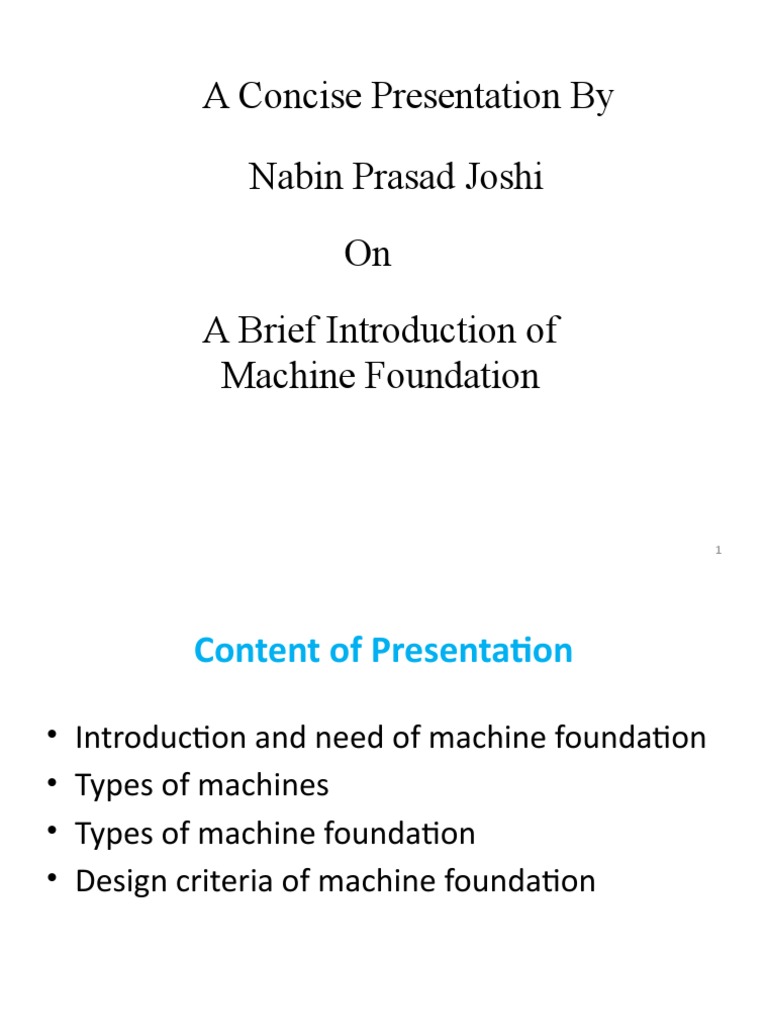 Machine Final Nabin | PDF | Foundation (Engineering) | Machines