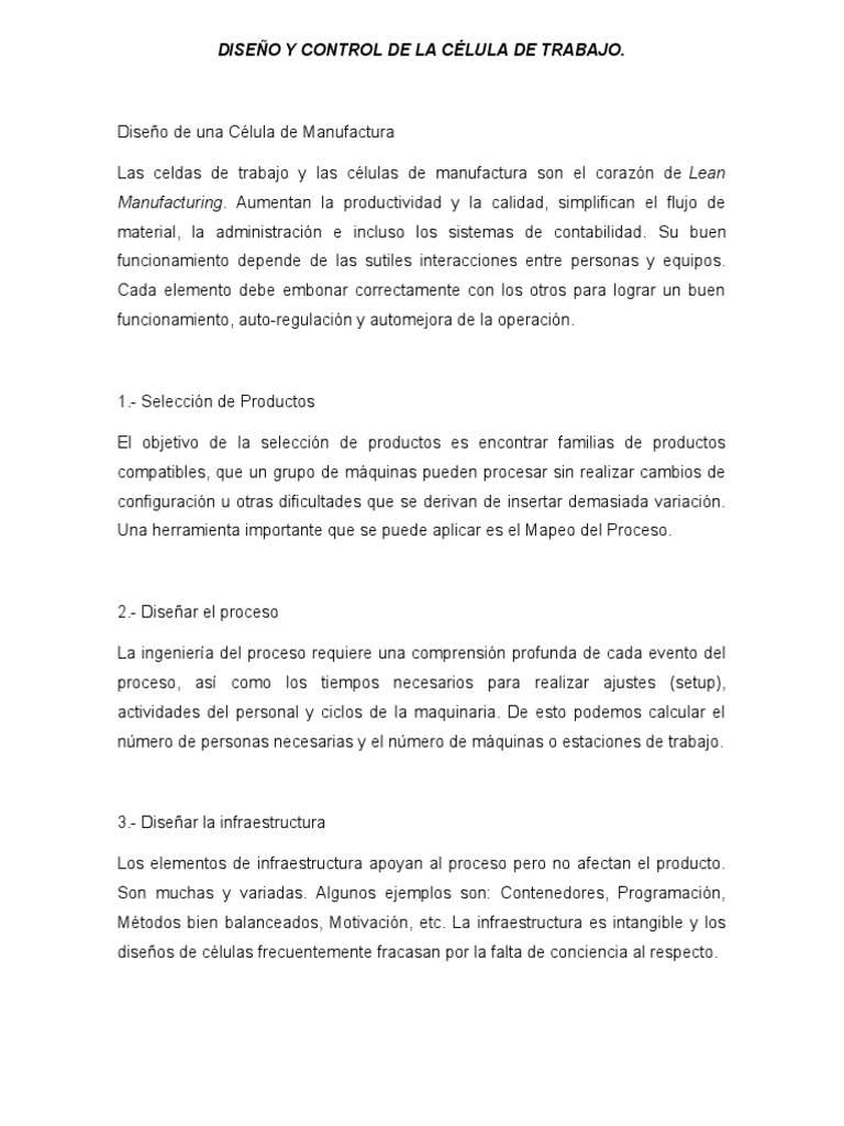 Diseño y Control de Una Celula Flexible de Fabricacion | PDF | Diseño | Biología Celular)