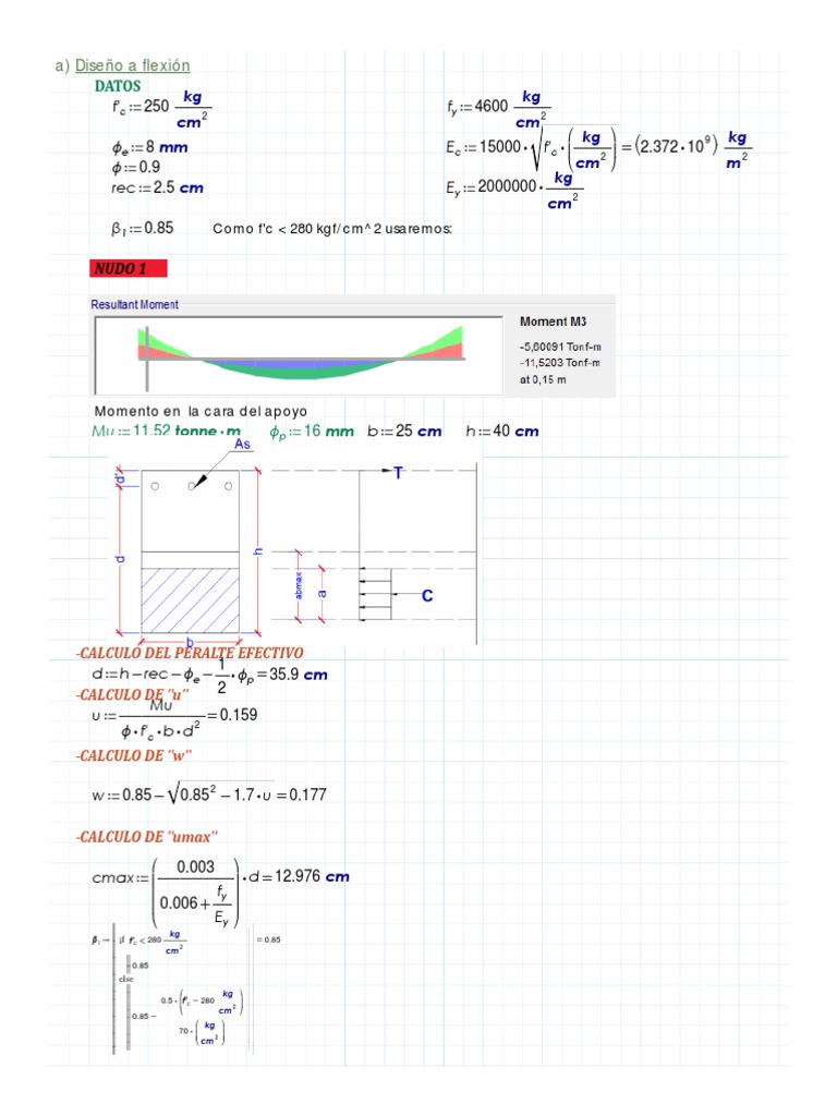 Diseño A Flexion En Vigas Pdf Physical Quantities Units Of