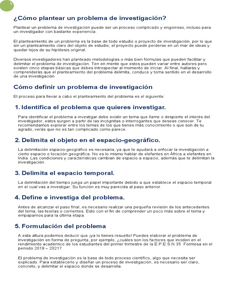 Cómo Plantear Un Problema de Investigación | PDF | Teoría | Marketing