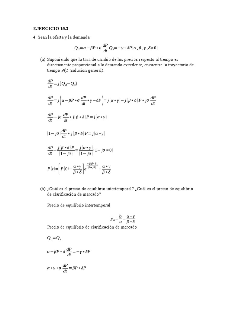 Resolución de ecuaciones diferenciales de primer orden lineales con condiciones iniciales | PDF ...