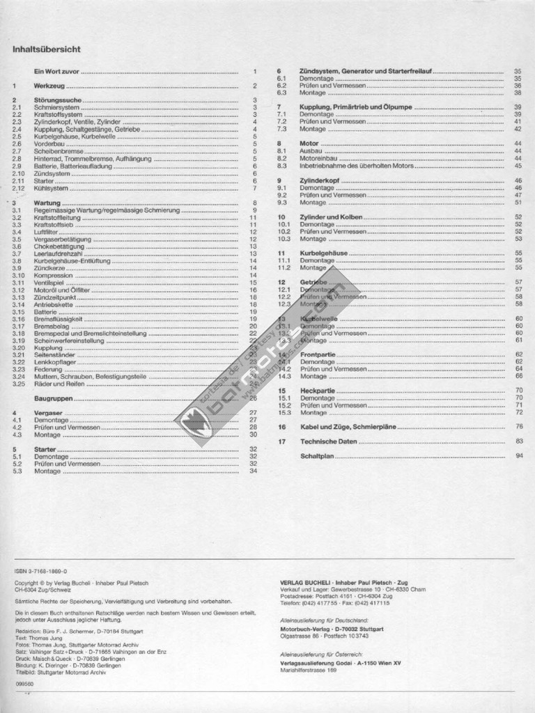 XT600 Service Manual German | PDF
