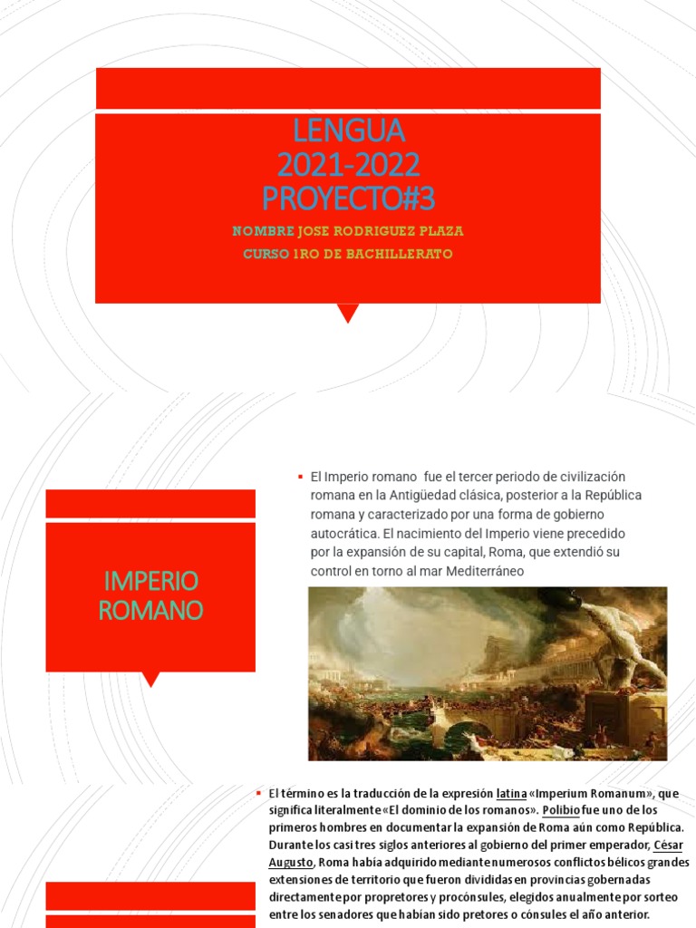 Lengua del Imperio Romano: El Latín | PDF | imperio Romano | Roma antigua