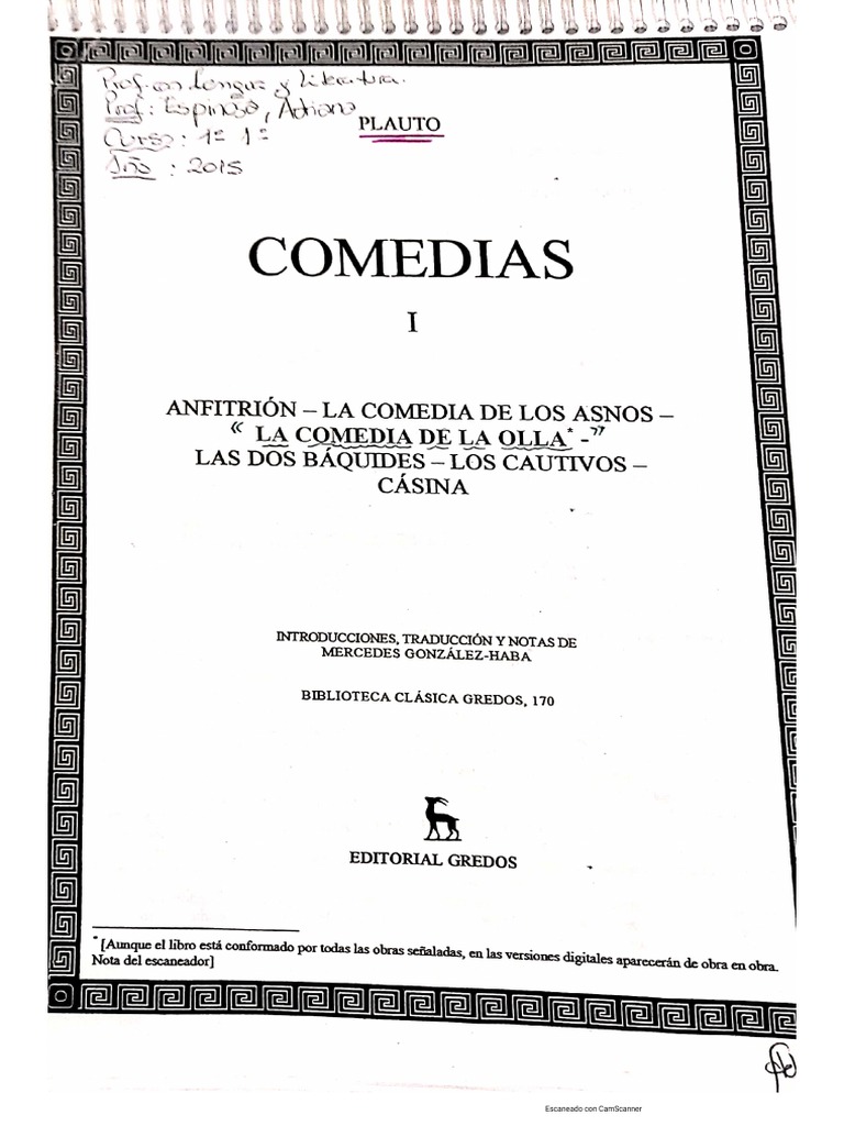 La Comedia de La Olla. | PDF