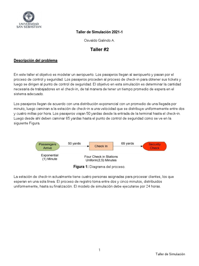 Taller #2 - Software SIMIO | PDF | Simulación | Experimentar