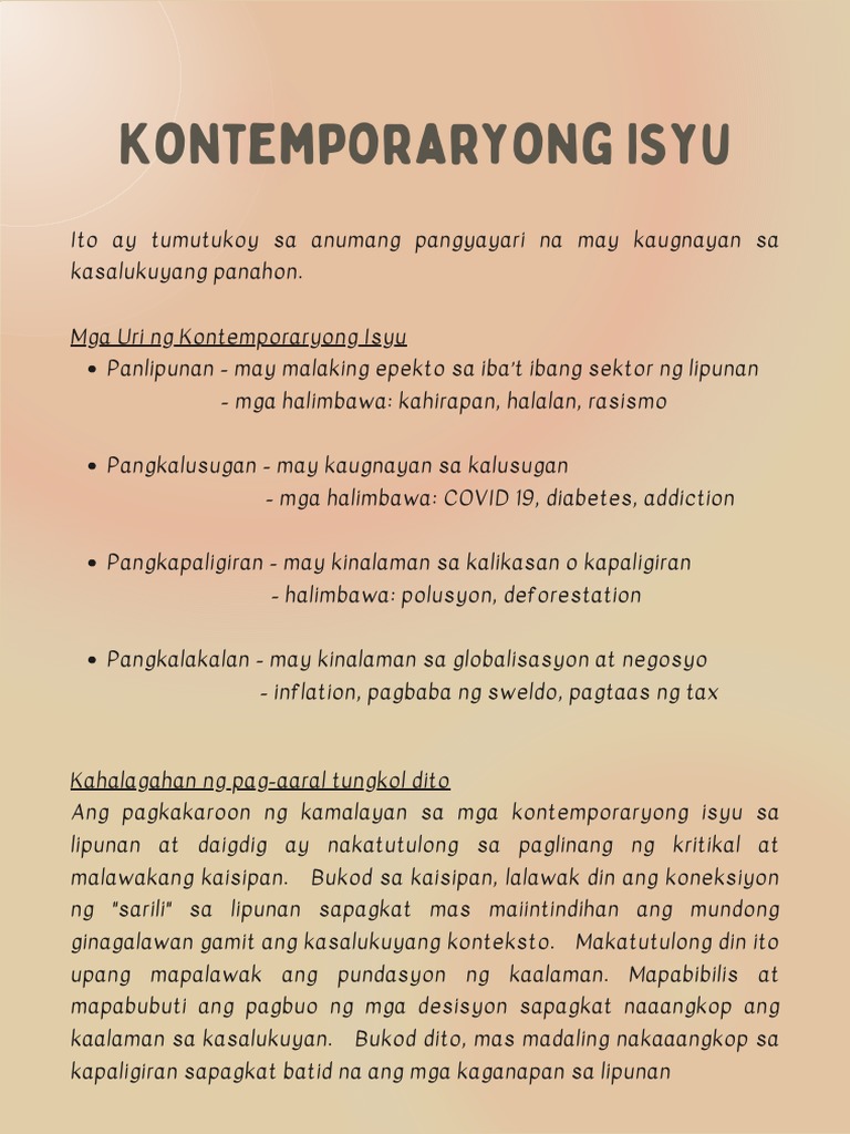 Kontemporaryong Isyu | PDF