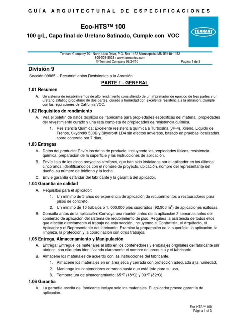 Revestimiento Capa Final de Uretano de Alto Rendimiento Satinado Eco ...
