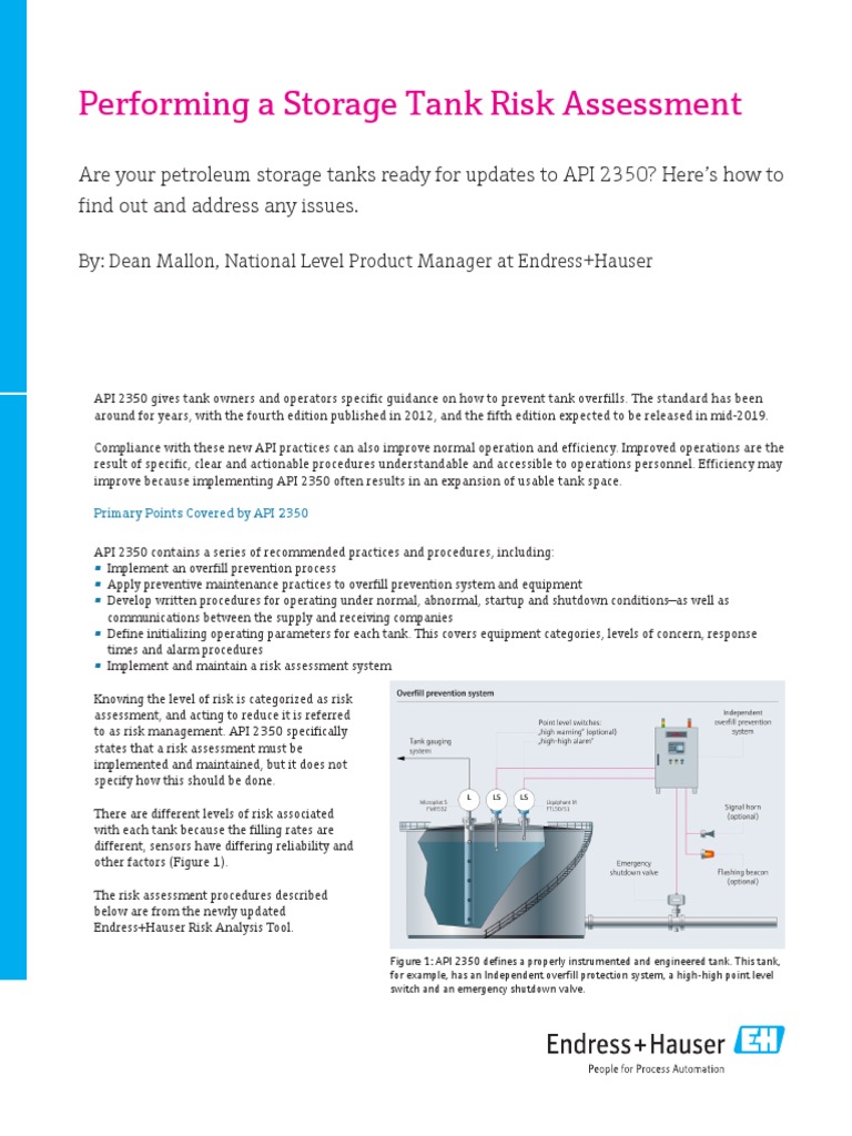 Api Performing A Storage Tank Risk Assessment v2 | Download Free PDF ...