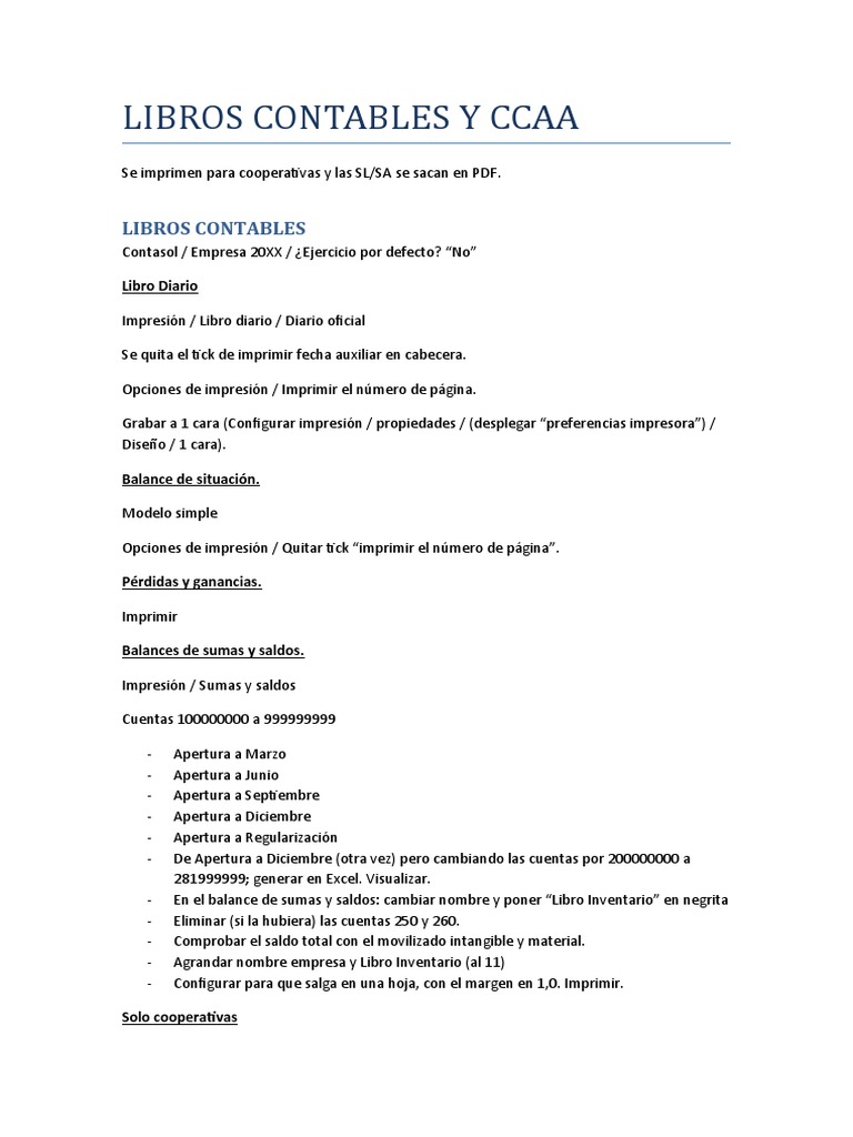 Guía de Libros Contables y CCAA | PDF | Informática