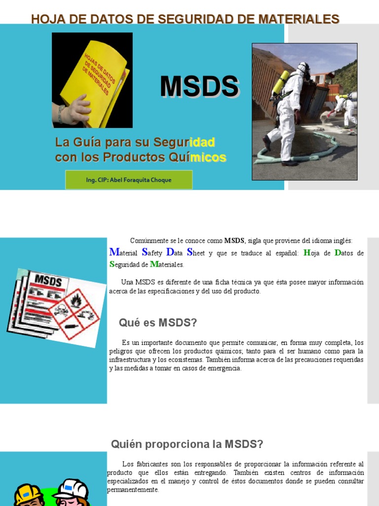5 Hojas Msds | Descargar gratis PDF | Información