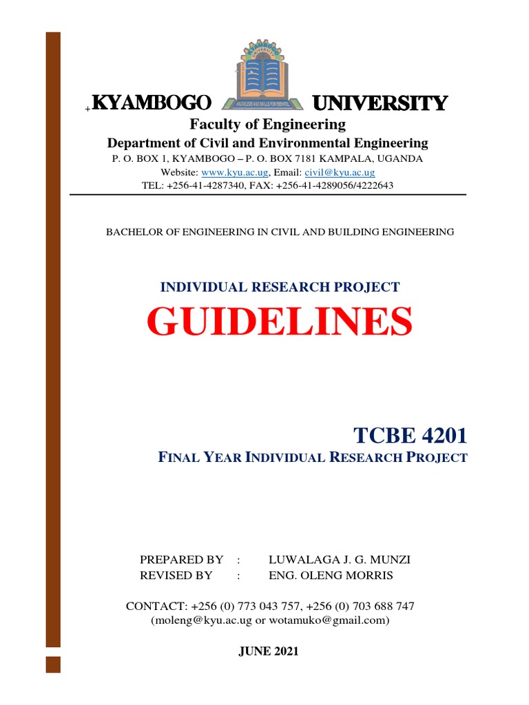 Civil Engineering Research Project Guidelines | PDF | Thesis | Qualitative Research